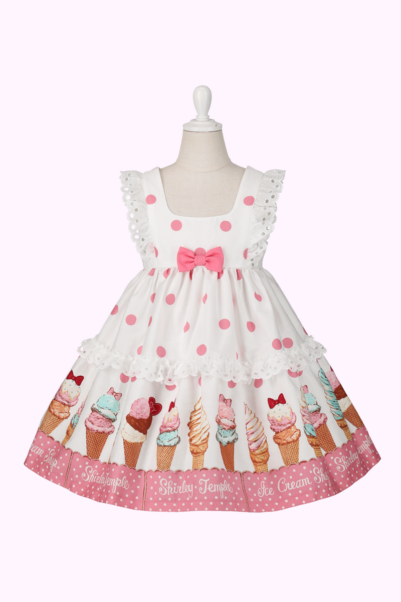 アイスクリームショッププリントジャンパースカート（Toddler） – Shirley Temple Online Store